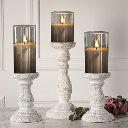FFG Led Candles with Remote and Timer Set of 6, Flickering Flameless Battery Operated Pillar Candles for Christmas, Indoor and Outdoor Use, Black