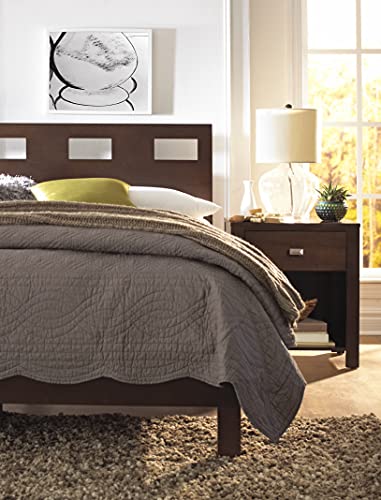 Modus Furniture Solid Wood 2-Side Storage Bed, California King, Riva - Chocolate Brown