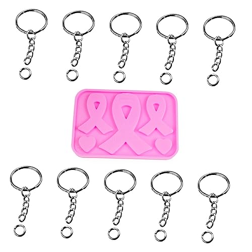 COHEALI 11pcs Bow Mold Earring Kit Soap Mold De para Gelatinas Key Chain Resin Keychain Molds Ribbon Key Chain Mold Keychain Mold Kit Ribbon Shape Mold Rosy Crystal Epoxy