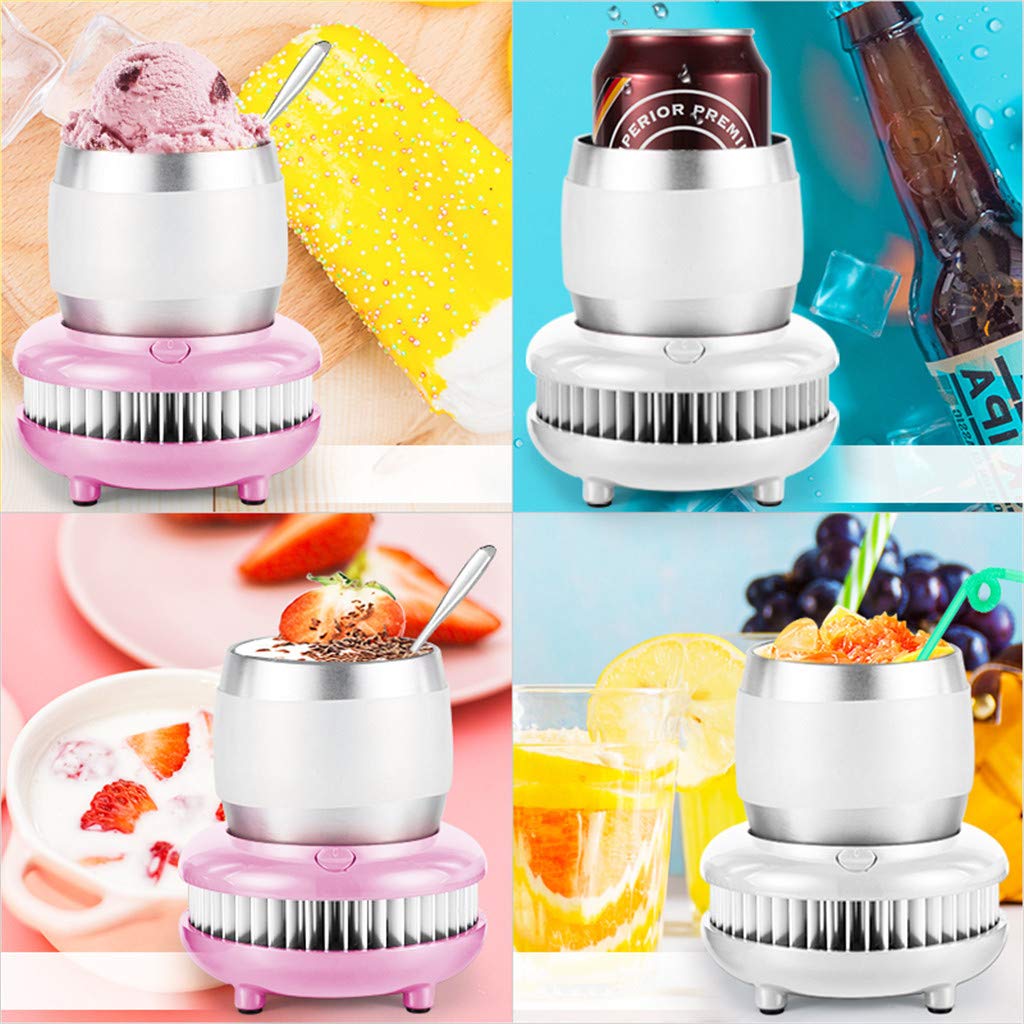 Toxz 12V Electric Cup Cooler Cup Cans Drink Beverage Liquids Portable Holder Cooling,Food Grade Aluminum Cup,Fast Refrigeration Cup