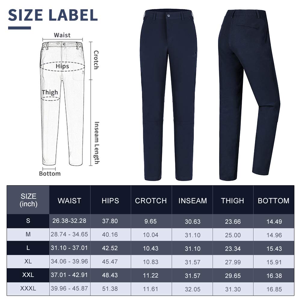 CAMELSPORTS Women Hiking Pants Breathable Quick Dry Cargo Pants Lightweight Travel Trousers Blue