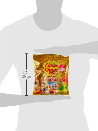 Chupa Chups Lollipops, 16 Pieces, Fresh Fruit Flavors, 6.77 Ounce Total Weight
