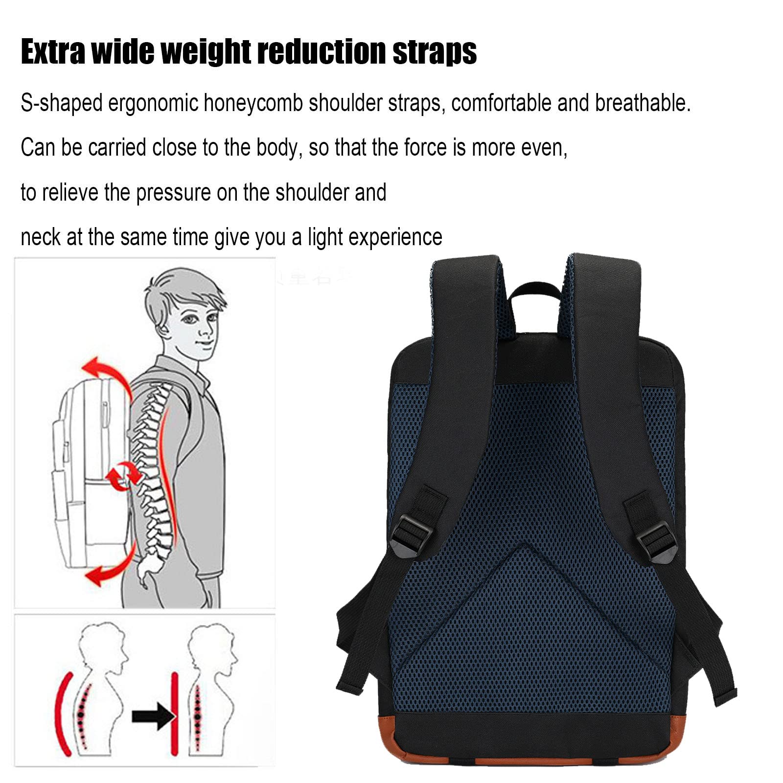 CYOIDAI PRZPRN Anime One iece Backpack Straw Hat Crew Bag Necklace Set for Men Women Canvas L-B