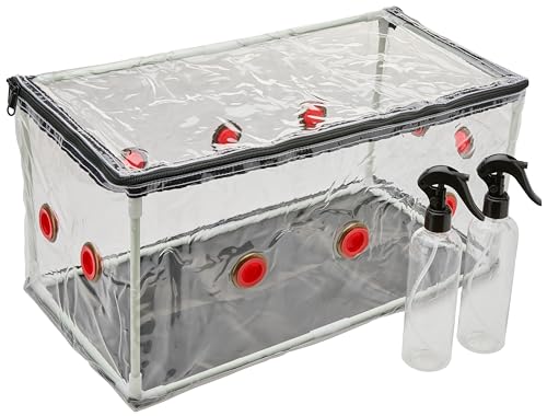 EBSTL Mushroom Monotub Kit Home Mushroom Grow Kit Mushroom Tent Save Your Mycology Mushroom Grow Bags with Plugs & Filters for Fresh Air Exchange