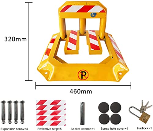 HEIMP Parking Post, Parking Barrier, for Parking Lot Parking Barrier Post Car Ground Lock, Parking Space Lock, Parking Pile Parking Space Lock Parking