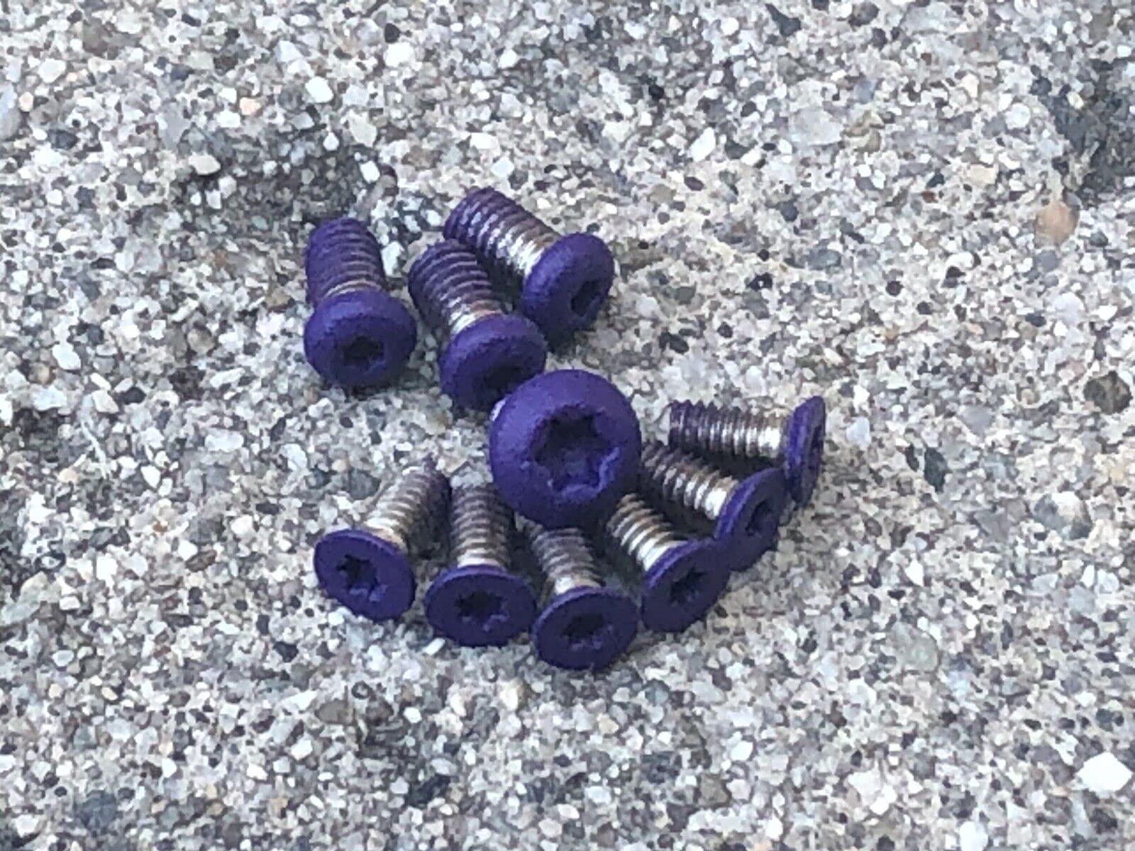 Flat Purple Screws Set For Spyderco Tenacious and Resilience Pocket Knife