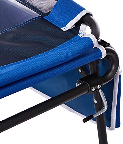 Creative Outdoor 2 in 1 Folding Bleacher Chair | Great for Sports Events, Beach Trips & Camping | Blue