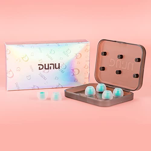 HiFiGo DUNU Candy Silicone Eartips for 4.5mm-6mm Nozzle, Ear Tips Replacement for Wireless Earbud, in- Ear Monitors (M(3 Pairs))