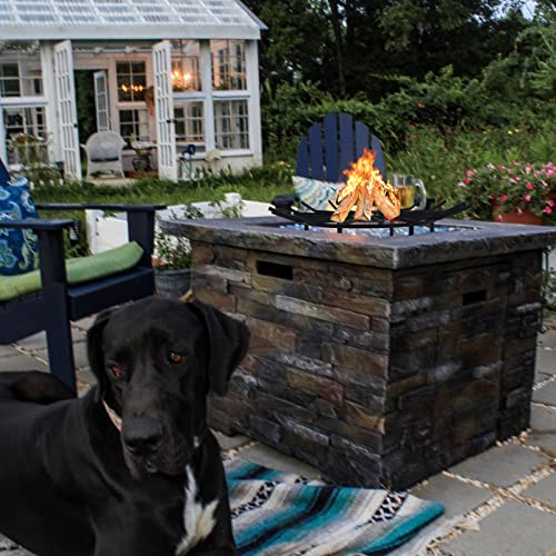 Fire Pit Grate, Woueniut 28" Portable Outdoor Wheel Wood Burning Pit Bonfire Pit Firewood Grate for Cooking Camping Heating Backyard Fireplace Patio