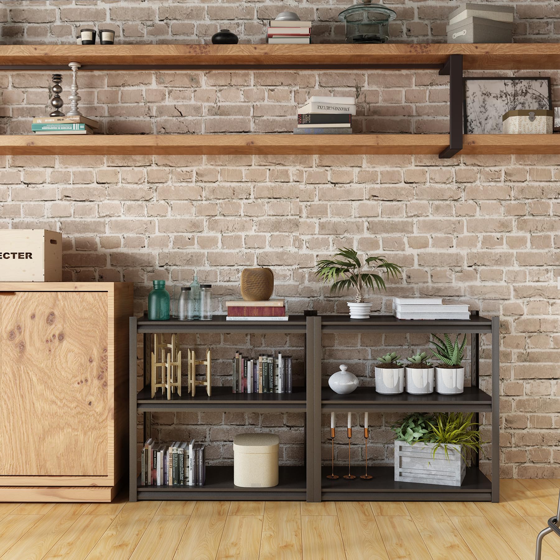 Elitehouse 32" W Garage Shelving,900LBS Loads Adjustable Garage Storage Shelves, 3-Tier Metal Storage Racks and Shelving Units, Utility Rack Shelves (16" D x 32" W x 32" H)