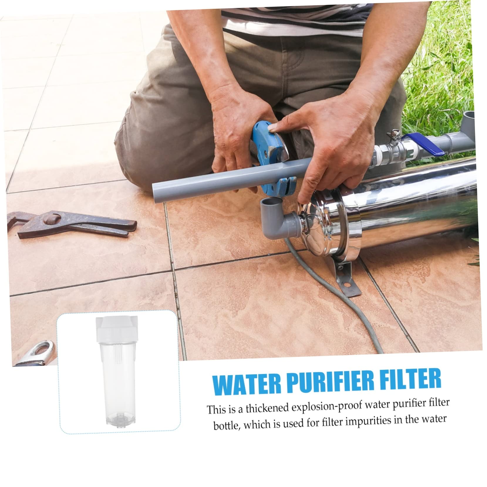 DOITOOL Filter Bottle Sediment Bottle 10 Inch Filtering Bottle Filtering Bottle for Home Explosion Purifier Plastic Strainer Purifier Bottle Filter Faucet The Pet