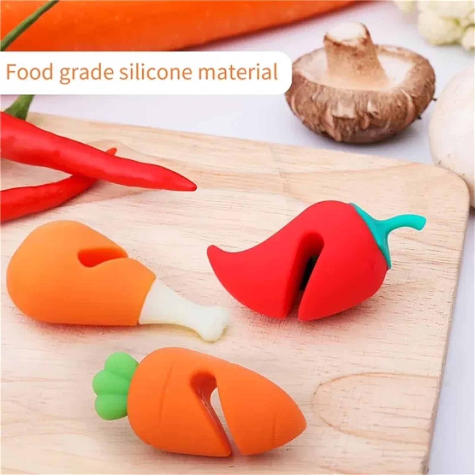 Creative Silicone Lid Lifters ,Spill Proof Overflow Prevent Carrot Shape Pot Lid Holder Rack Clips for Pot Pan Container Cover Kitchen Tools