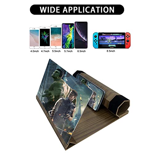 SUDOO 12 Inch Mobile Phone Screen Magnifier-3D Smartphone Expander for for Movies, Videos, and Gaming - Screen Amplifier Foldable Easy to Carry(25.5*22.7*1.2cm)