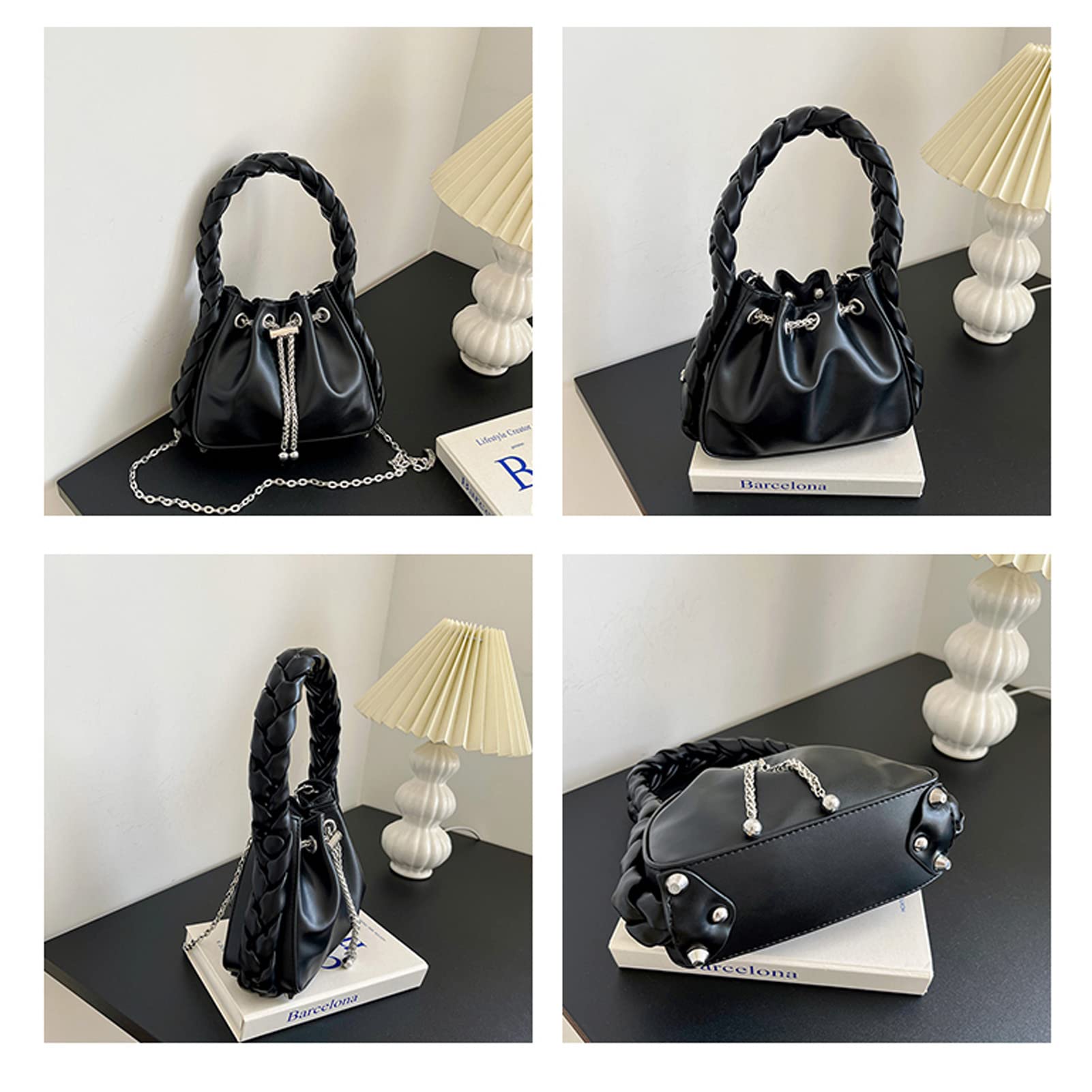 ELDA Bucket Bags and Purses For Women Drawstring Handbags Hobo Bag Mini Crossbody Shoulder Bags