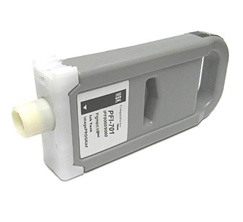 Vivid Colors PFI-701 Compatible Ink Cartridge Replacement for Canon PFI-701MBK (700ml, Matte Black) for iPF8000, iPF8000S, iPF9000, iPF9000S Printers