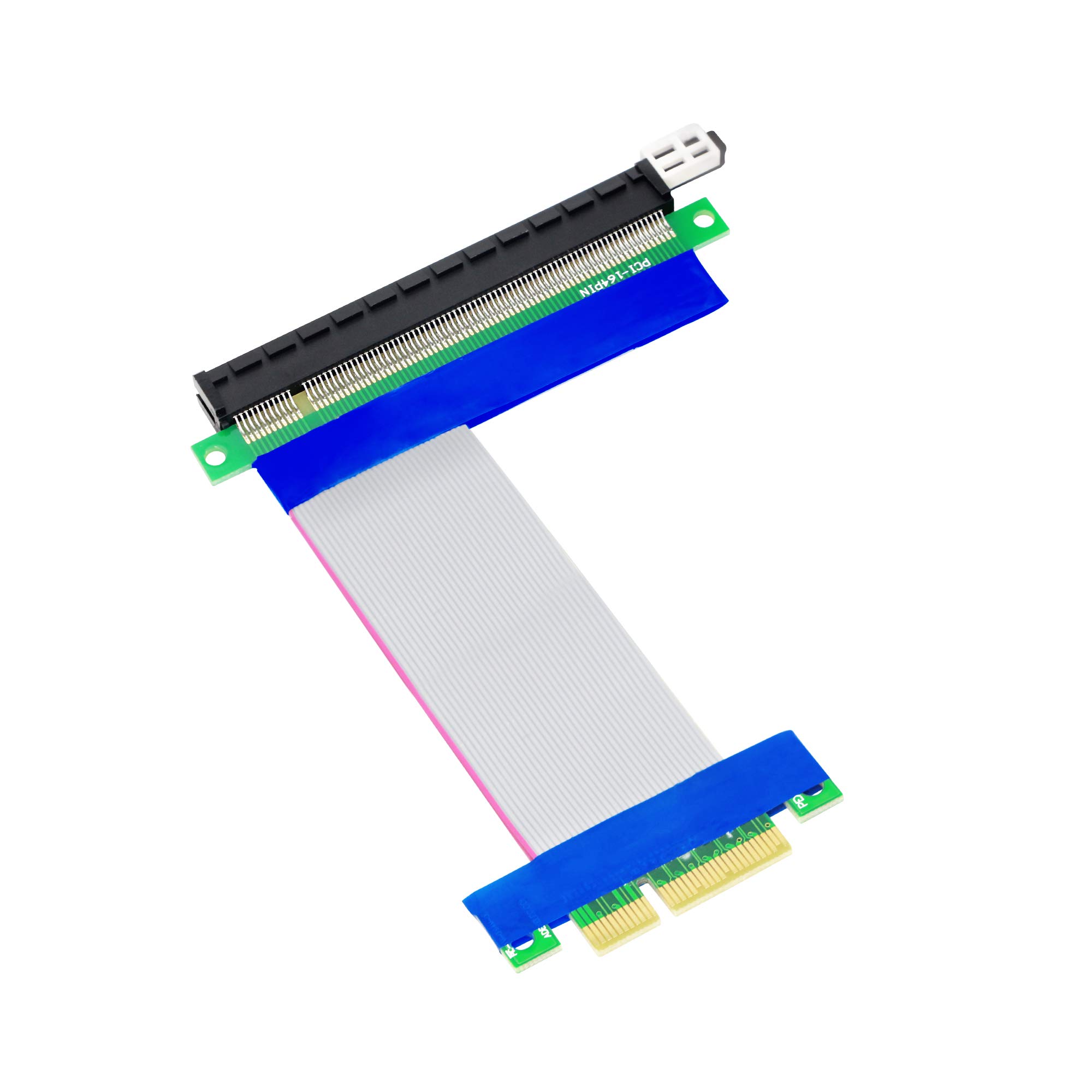 CERRXIAN PCI-e PCI Express 16X Female to 4X Male Riser Mining Extension Cable 14cm(16-4x)