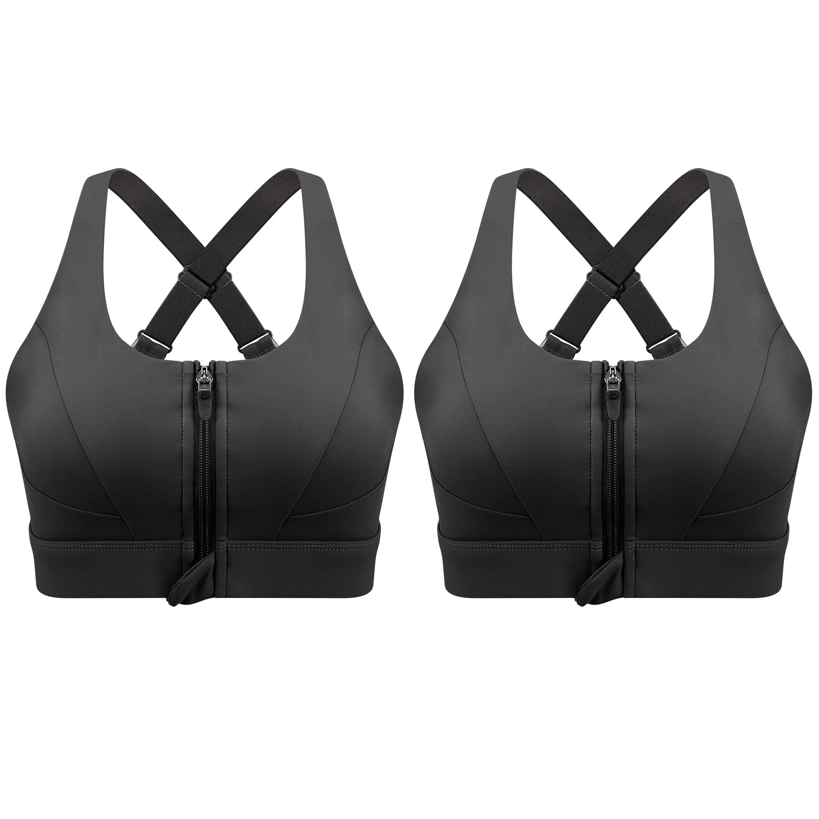 Cordaw Minimizer Bras for Women Seamless Yoga Bra Medium Impact Ultra Soft & Comfortable Underwear with Pads-Black XL