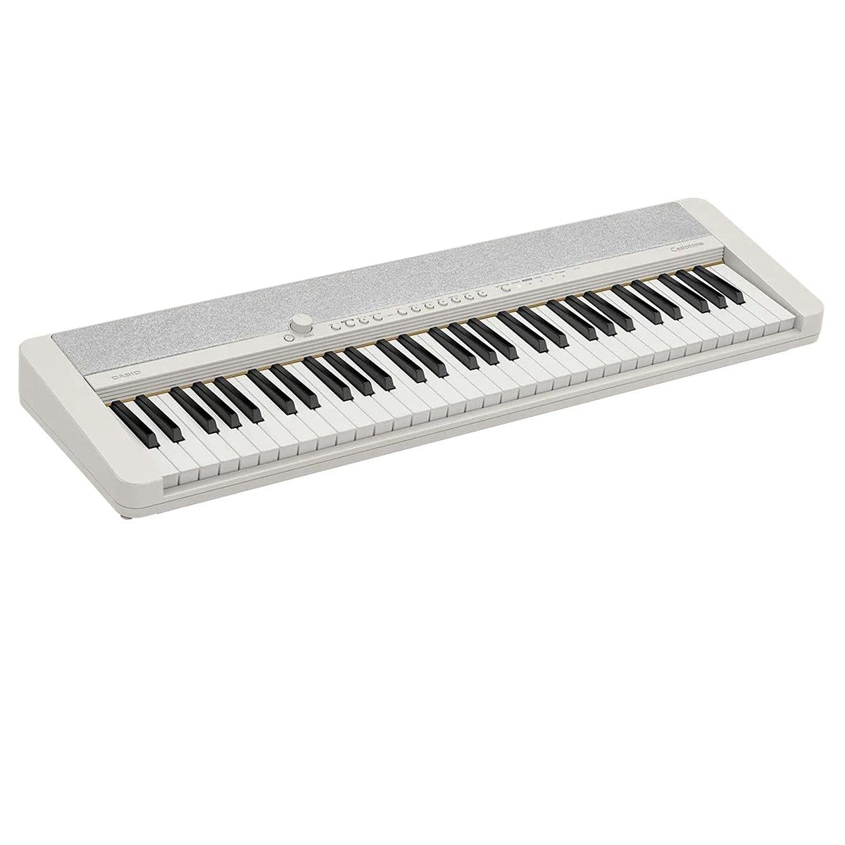 Casio Casiotone CT-S1 61-Key Piano Style Portable Keyboard, White Bundle with Stand, Studio Monitor Headphones, Sustain Pedal