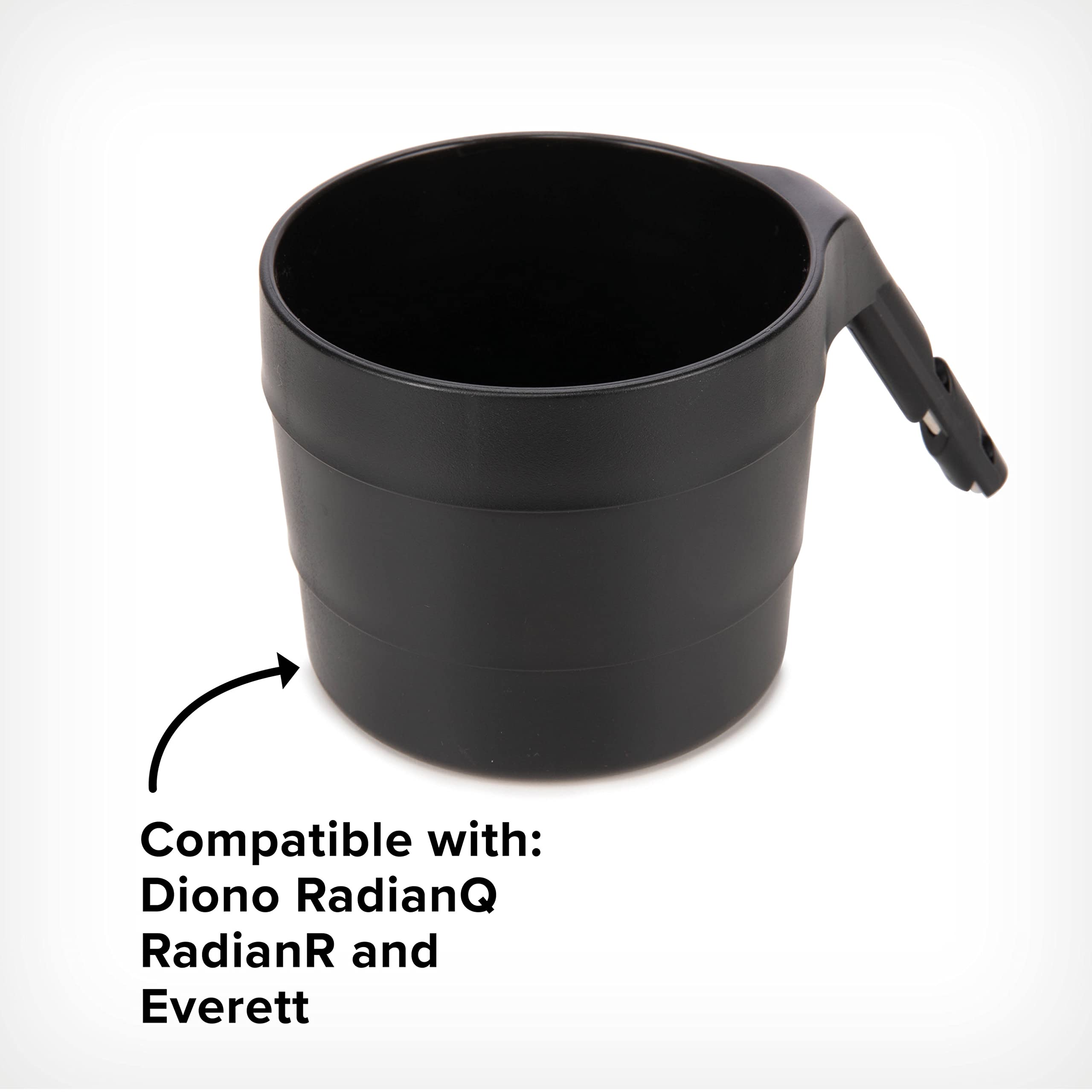 Diono Car Seat Cup Holders For Radian, Everett And Rainier Car Seats, Pack Of 2 Cup Holders, Black