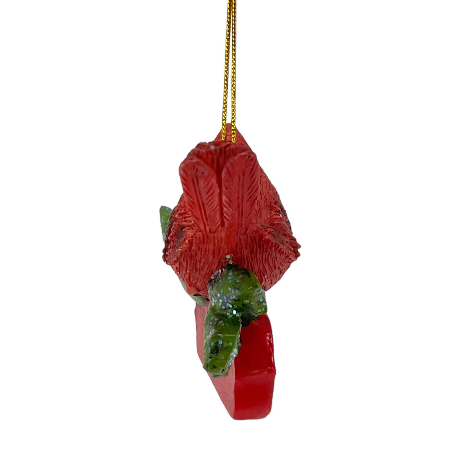 Christmas Greetings Cardinal Bird with Sign Tree Ornament 3 Piece Set - Gifts and Decorations for Christmas, Halloween and Holidays