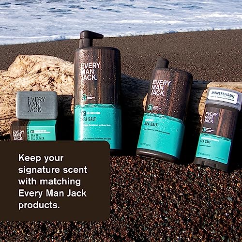 Every Man Jack Beard Butter- Subtle Sea Salt Fragrance - Hydrates and Styles Dry, Unruly Beards While Relieving Itch - Naturally Derived with Shea Butter and Coconut Oil - 4-ounce (2 Pack)