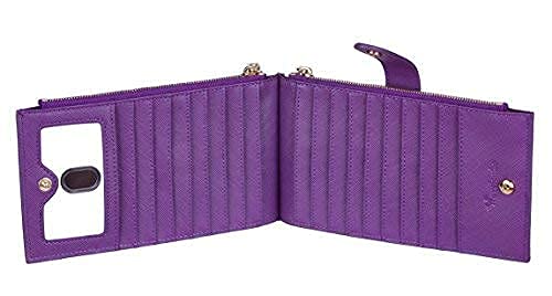 Travelambo Womens Multi Card Case Wallet & Front Pocket Minimalist Leather Slim Wallet