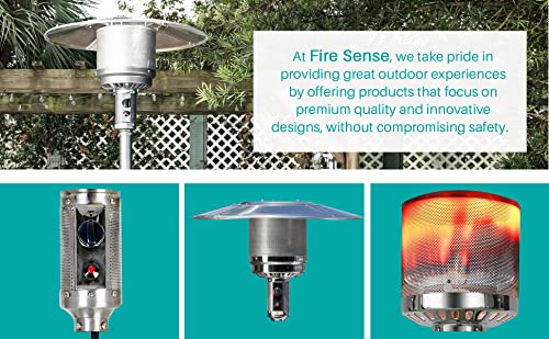 Fire Sense 62333 Chrome Finish Commercial Series Patio Heater Head Assembly Replacement Fits With Models 60485, 61185, 61444, 60368, 60788, 61629, 60688, 61130 & 60763