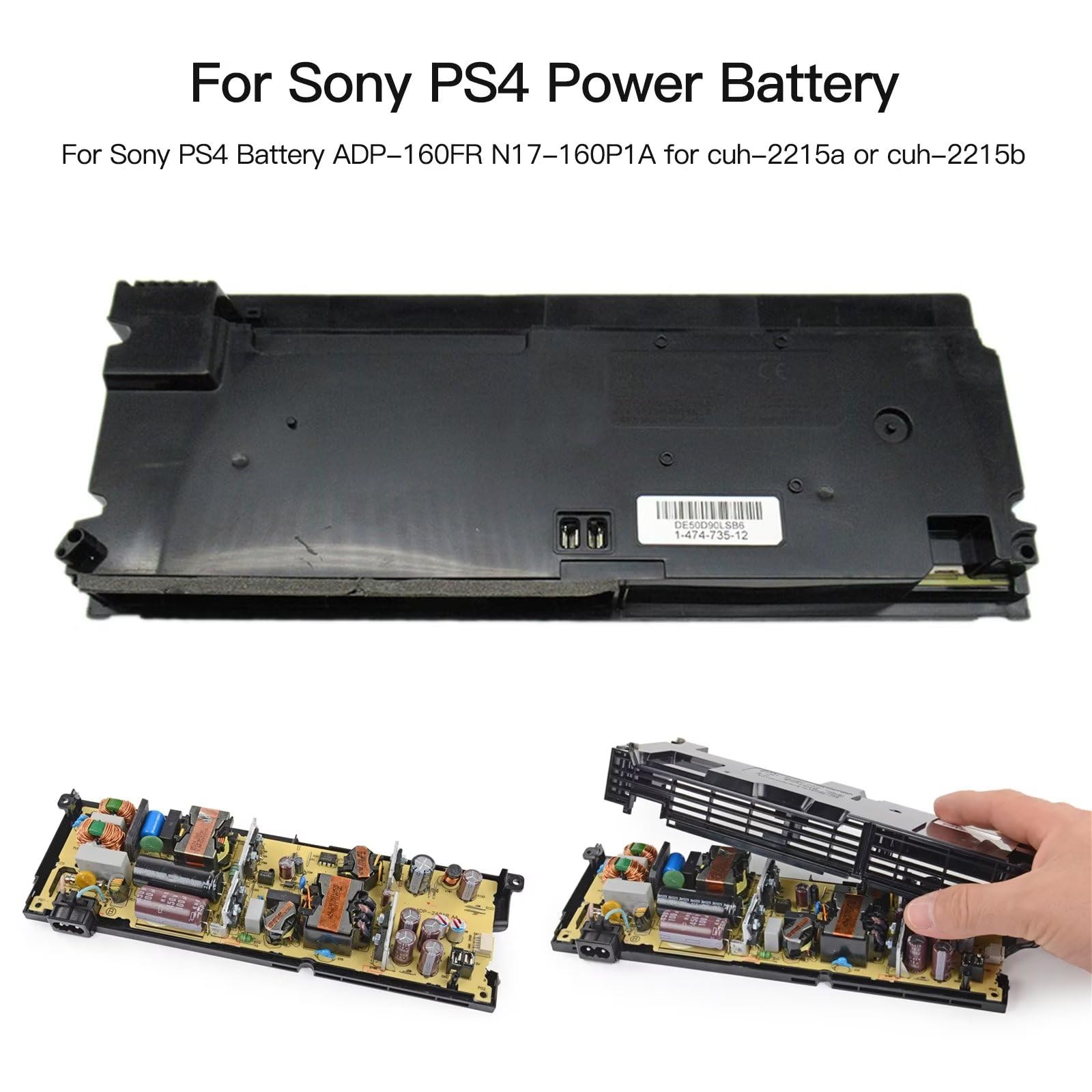 Replacement ADP-160FR (N17-160P1A) Power Supply for Sony Playstation 4 Slim (CUH-22XX, CUH-2215)