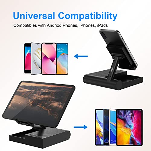 DOSS Cell Phone Stand with Wireless Bluetooth Speaker, 15W Wireless Charger and Anti-Slip Base, Crisp Surround Sound, Portable Speaker for Home and Office, Compatible with Phone, Tablet
