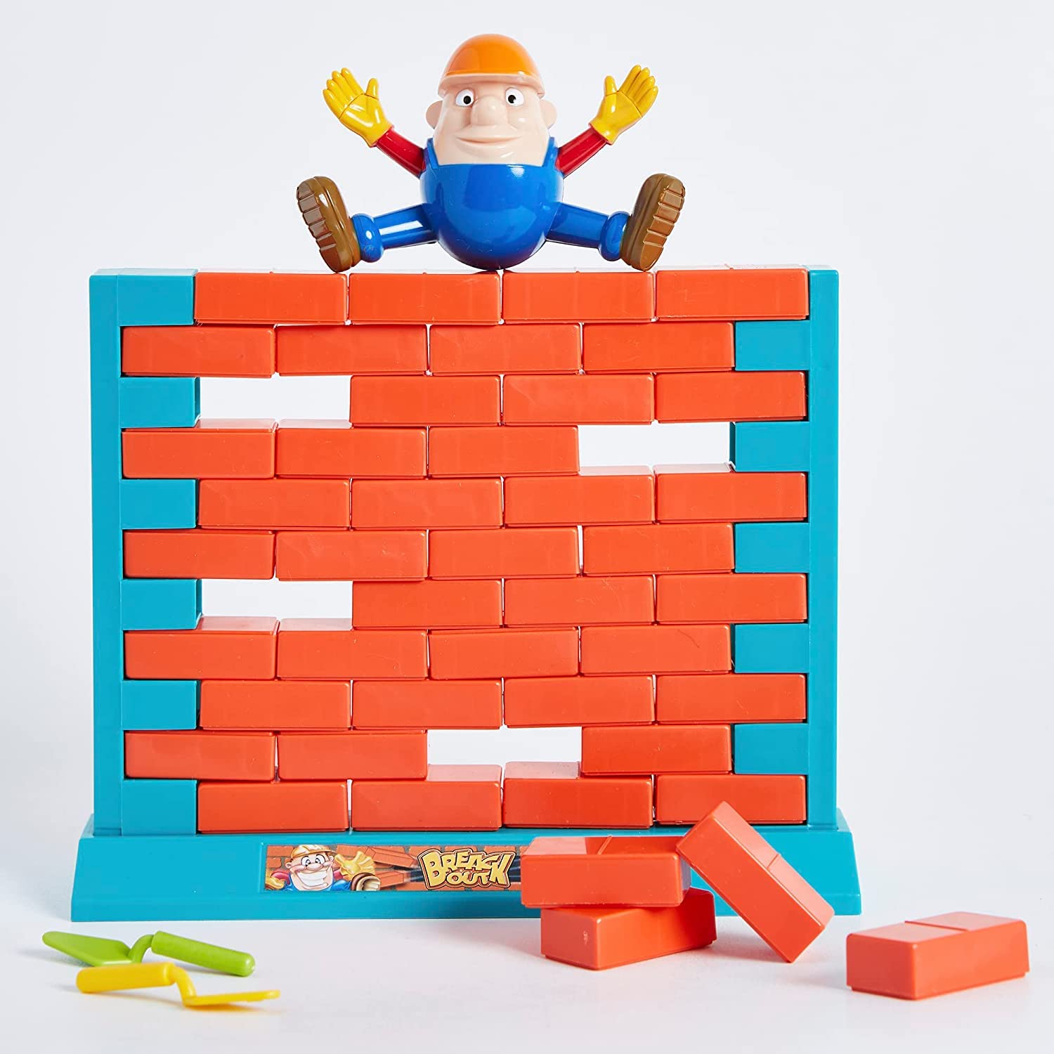 DITOYS “Break Out” | Brick Wall Game | Family Fun for Boys and Girls | Knock The Bricks from Wall with Spatula | 2 Player Games in Spanish