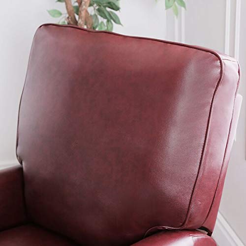 Darby Home Co Modern Style Faux Leather Upholstery Manual Pushback Recliner (Red Faux Leather)