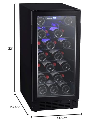EdgeStar BWR301BL 15 Inch Wide 30 Bottle Built-In Wine Cooler with Slim Design
