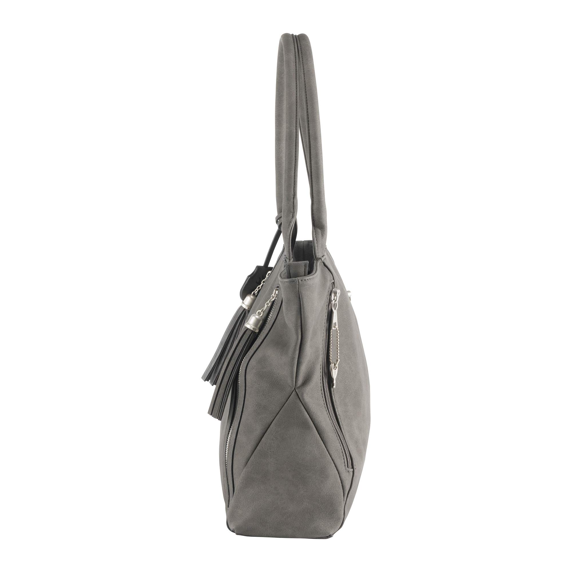 Browning Concealed Carry Purse, Premium Holstered Handbag with Safety Locking Option, Alexandria (Charcoal)