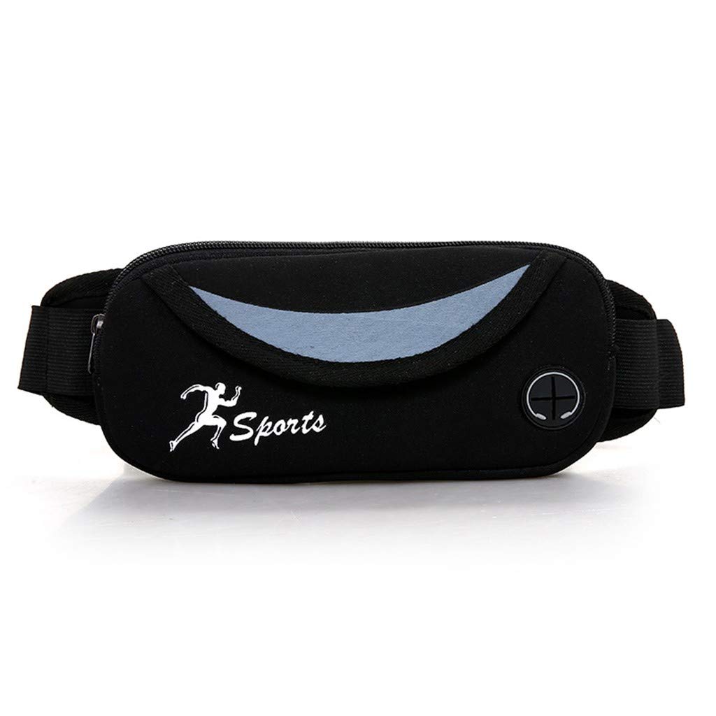 Waist Packs Bag for Women and Men, Fanny Pack Pockets Bags Outdoor Sport Waist Daypack Lightweight (Gray)