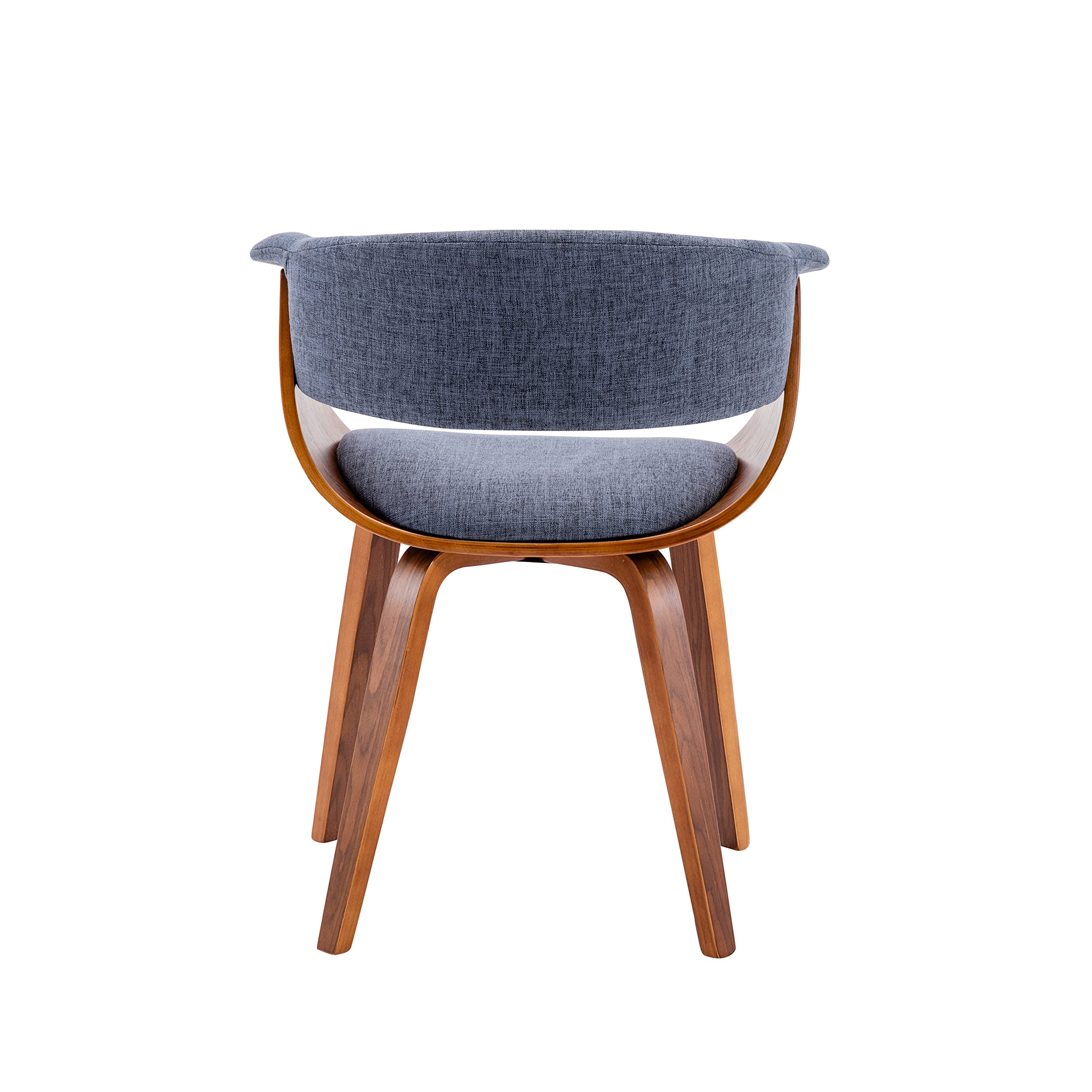 Porthos Home Merin Dining Chair with Ergonomic Curved Back and Seat in Fabric Upholstery, Sturdy Wooden Legs