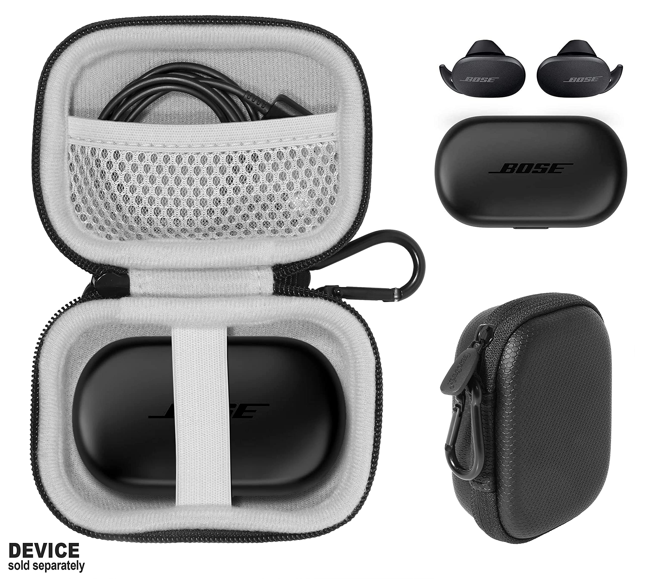 CaseSack Case for Bose QuietComfort Noise Cancelling Earbuds - True Wireless Earphones