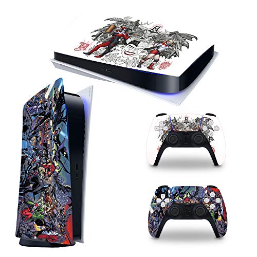 Dark Knight PS5 Standard Edition Whole Body Vinyl Skin Sticker Decal Cover for PlayStation 5 System Console and Controllers