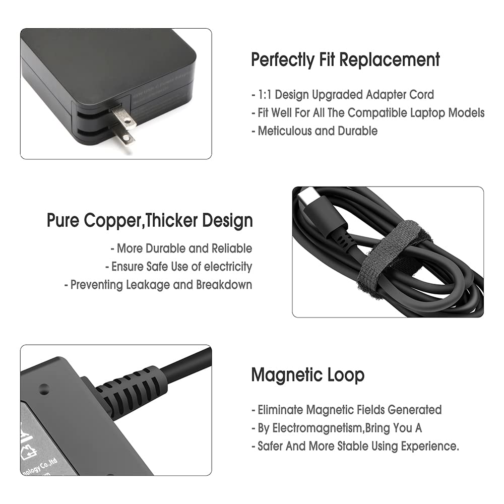 EBKK 65W USB C Charger Compatible for JBL Xtreme 3 Charge 5 4 Flip 6 5 Go 3 Clip 4 Charger Wireless Bluetooth Speakers Power Cord