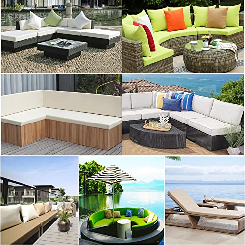 Customized Outdoor Bench Cushions, Patio Bench Cushions, Garden Patio Waterproof Oxford Fabric Cushions, Window Seat Cushion, Personalized Size Furniture Pads, Thickened Highly Elastic Foam Cushion
