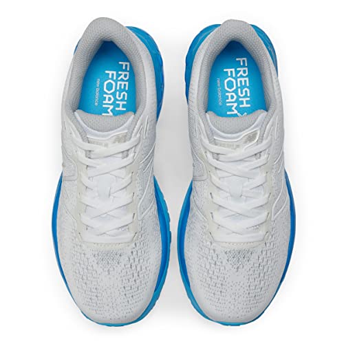 New Balance Women's Fresh Foam X 880 V12 Running Shoe, White/Vibrant Sky/Serene Blue, 9.5 Wide
