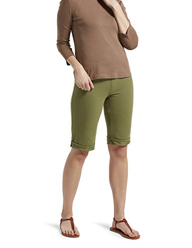 No Nonsense Women's Denim Cuffed Boyfriend Short, Fatigue, Extra Large