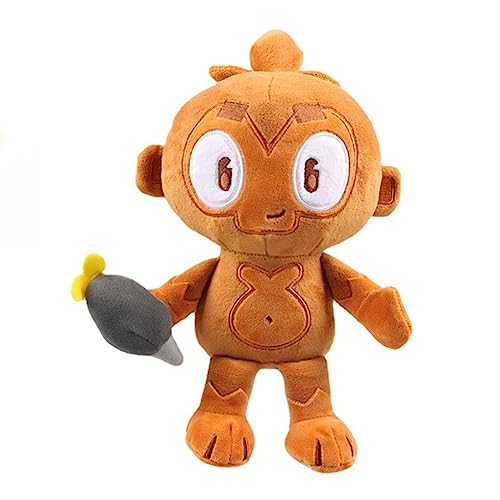New Bloons TD 6 Monkey Plush Toy,9.8inch City Cute Soft Cartoon Dart Monkey Stuffed Animal Plush Doll Toy,Bloons TD6 Game Plush Gift for Game Lovers Fans and Kids Friends