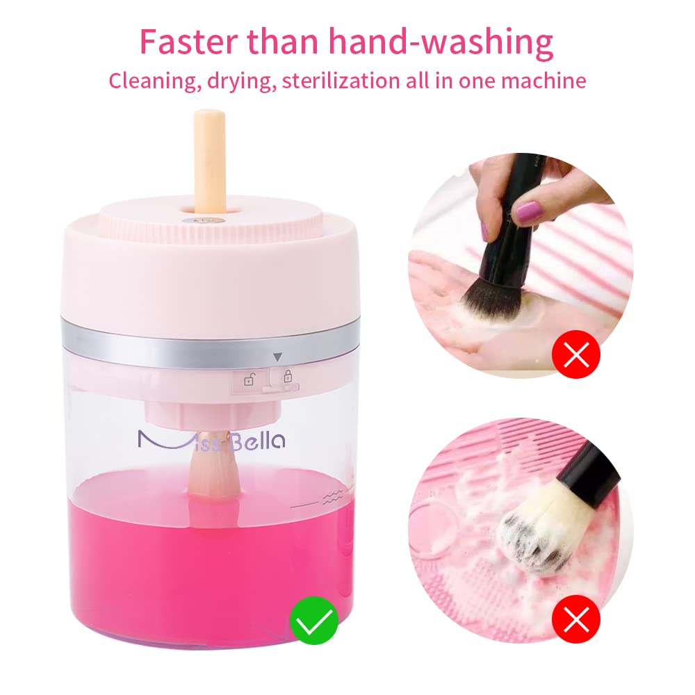 Electric Makeup Brush Cleaner Dryer Machine, USB Charging Automatic Cosmetics Brushes Cleaning Drying Machine for Almost All Size Make up Brushes