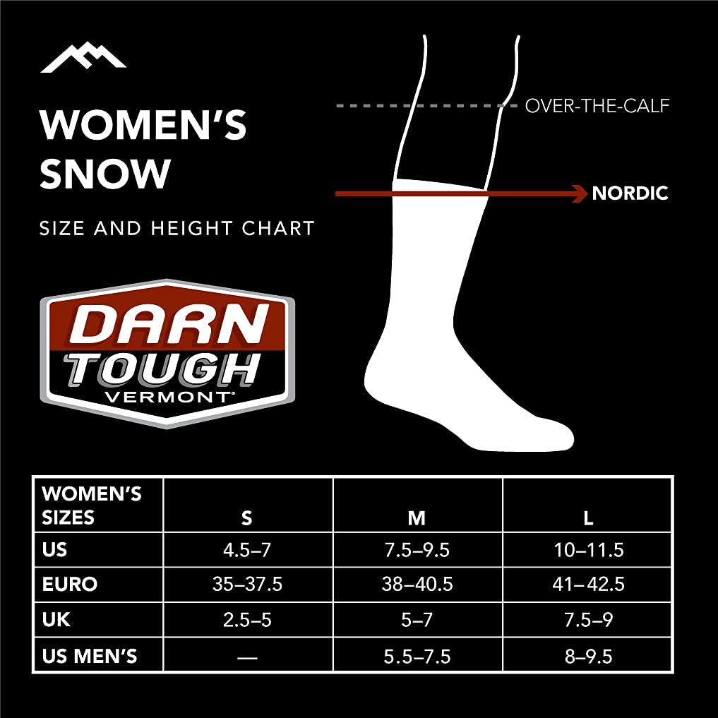 Darn Tough Vermont Lillehammer Nordic Boot Lightweight Red MD (US 7.5-9.5)