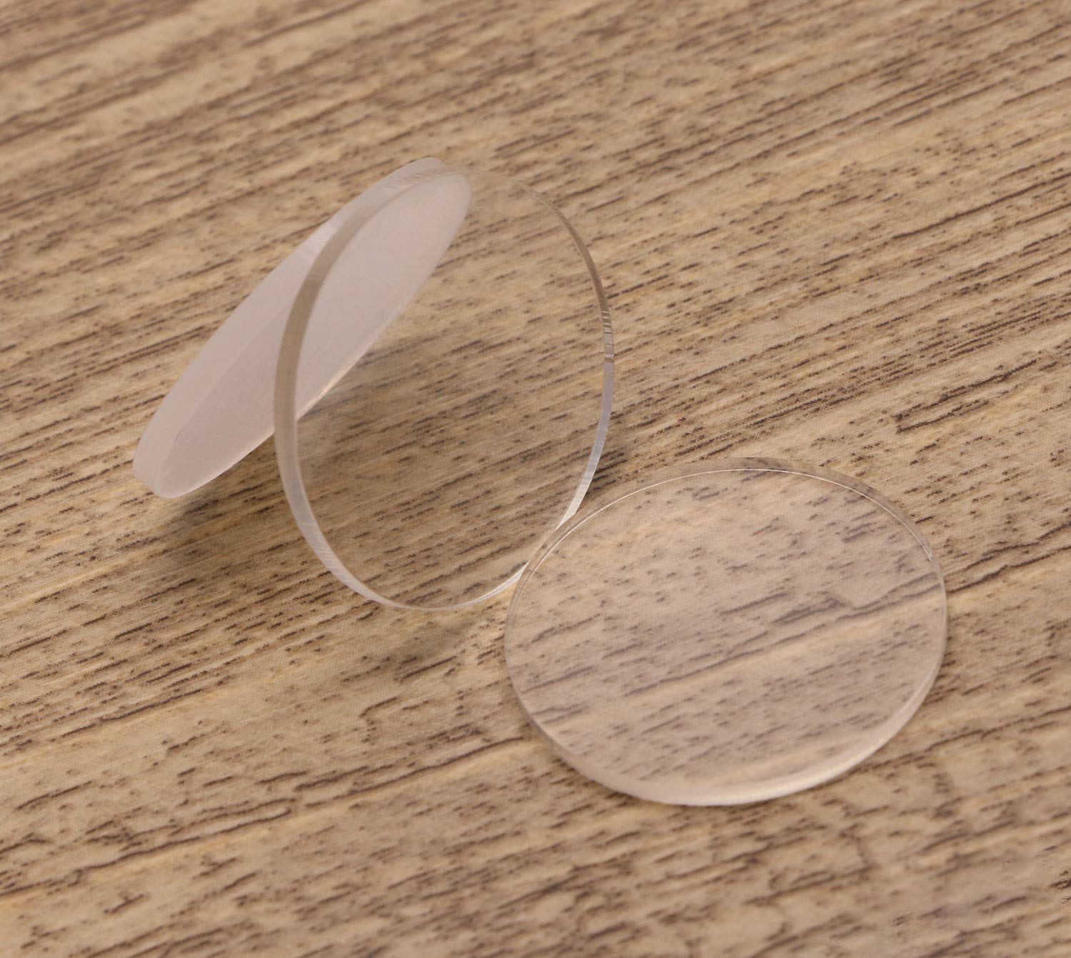 Tupalizy 1 Inch Clear Circular Acrylic Game Accessories Miniature Bases Flat Discs Counter Markers for Miniature Stands, Tabletop Decor, , Terrain Building and Cake Decoration, 1.5mm Thick, 25 Pack
