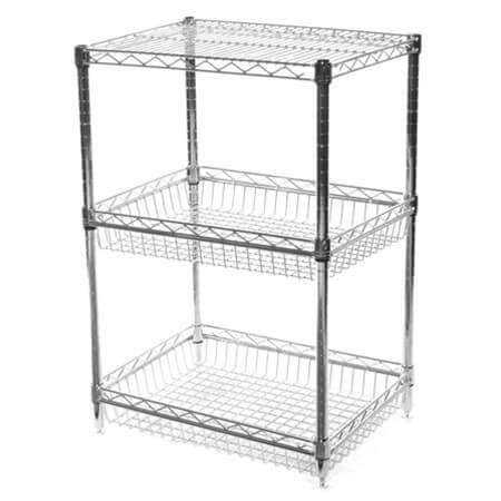 Omega Products Corporation 18" Deep x 24" Wide Small Chrome Wire Basket Shelf