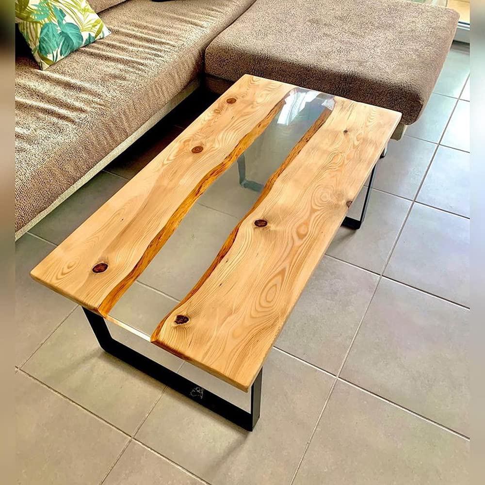 Epoxy Table, Live Edge Wooden Table, Epoxy Resin River Table, Natural Wood,Dining table, Natural Epoxy Table, Resin Table 42x24 inch