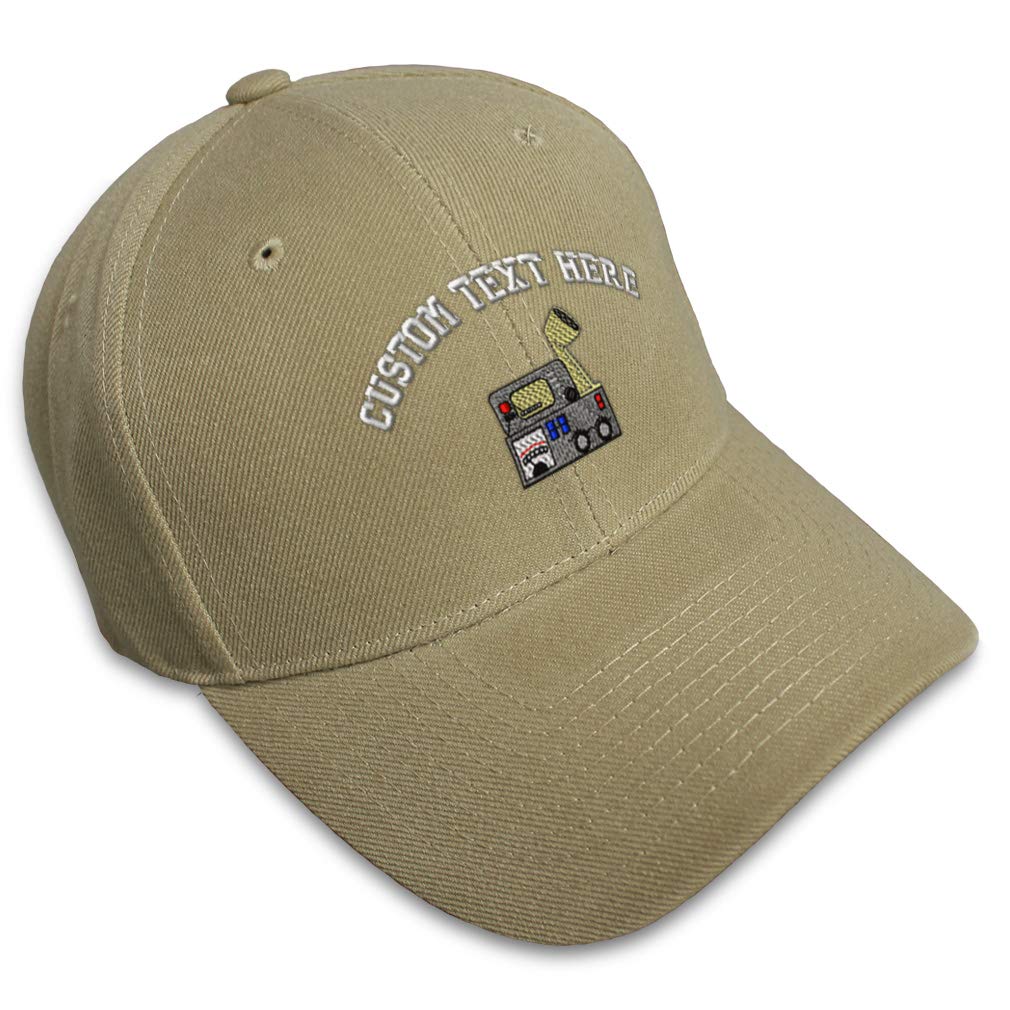 Custom Baseball Cap Ham Radio Communication Embroidery General Technology Acrylic Dad Hats for Men & Women Khaki Personalized Text Here