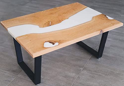 Epoxy Table, Live Edge Wooden Table, Epoxy Resin River Table, Natural Wood,Dining table, Natural Epoxy Table, Resin Table 42x24 inch
