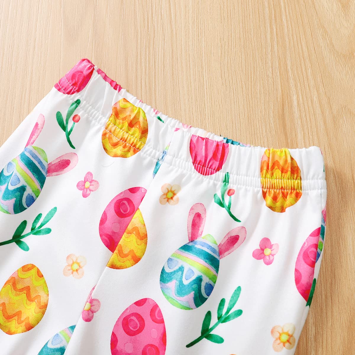 MoryGooder Baby Girl My 1st Easter Outfit Newborn Easter Bell Bottom Outfit (Pink,0-3 Months)